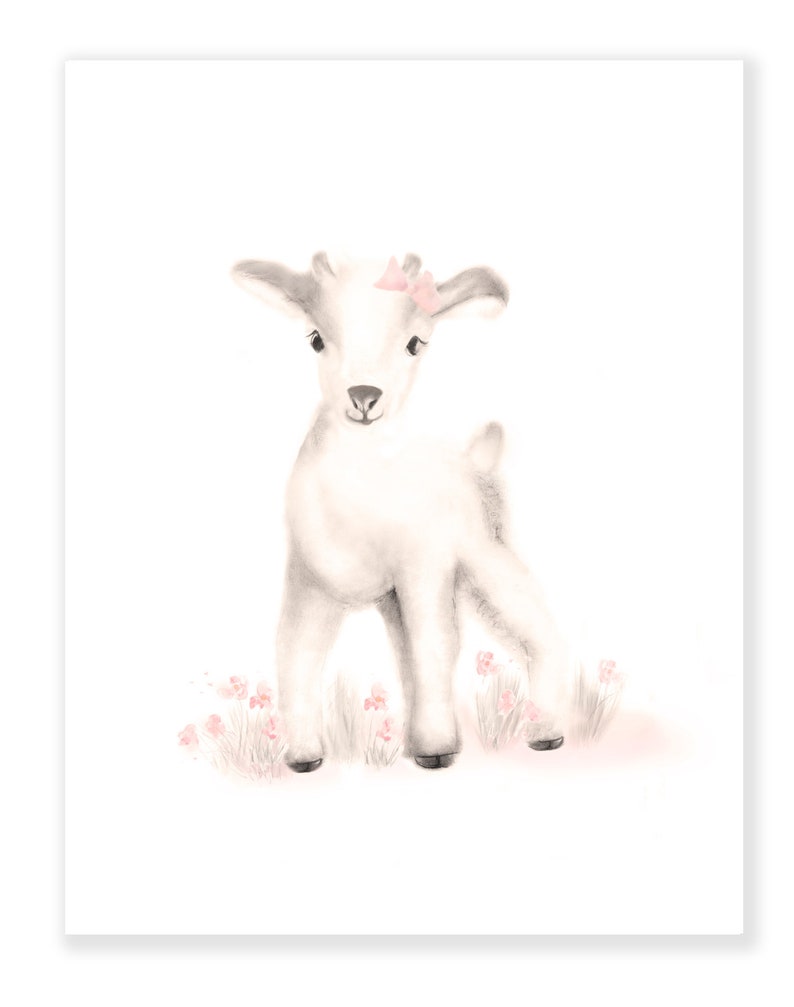 Baby Goat Nursery Art Prints Set of 3 Goat Drawings Sweet | Etsy
