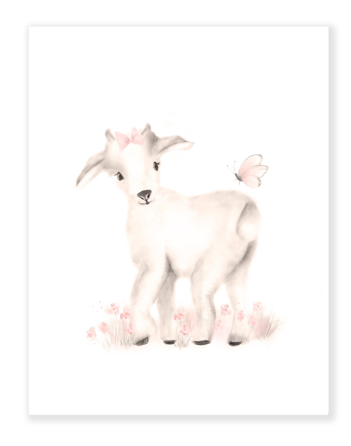 Baby Goat Nursery Art Prints Set of 3 Goat Drawings Sweet | Etsy
