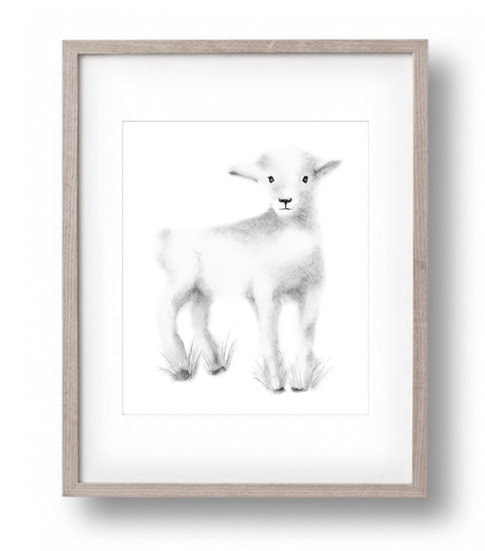 Lamb Nursery Art Farmhouse Nursery Decor Baby Lamb Print - Etsy