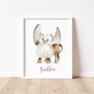 Griffin Art Print, Baby Name Art, New Baby Present, Baby Griffin ...
