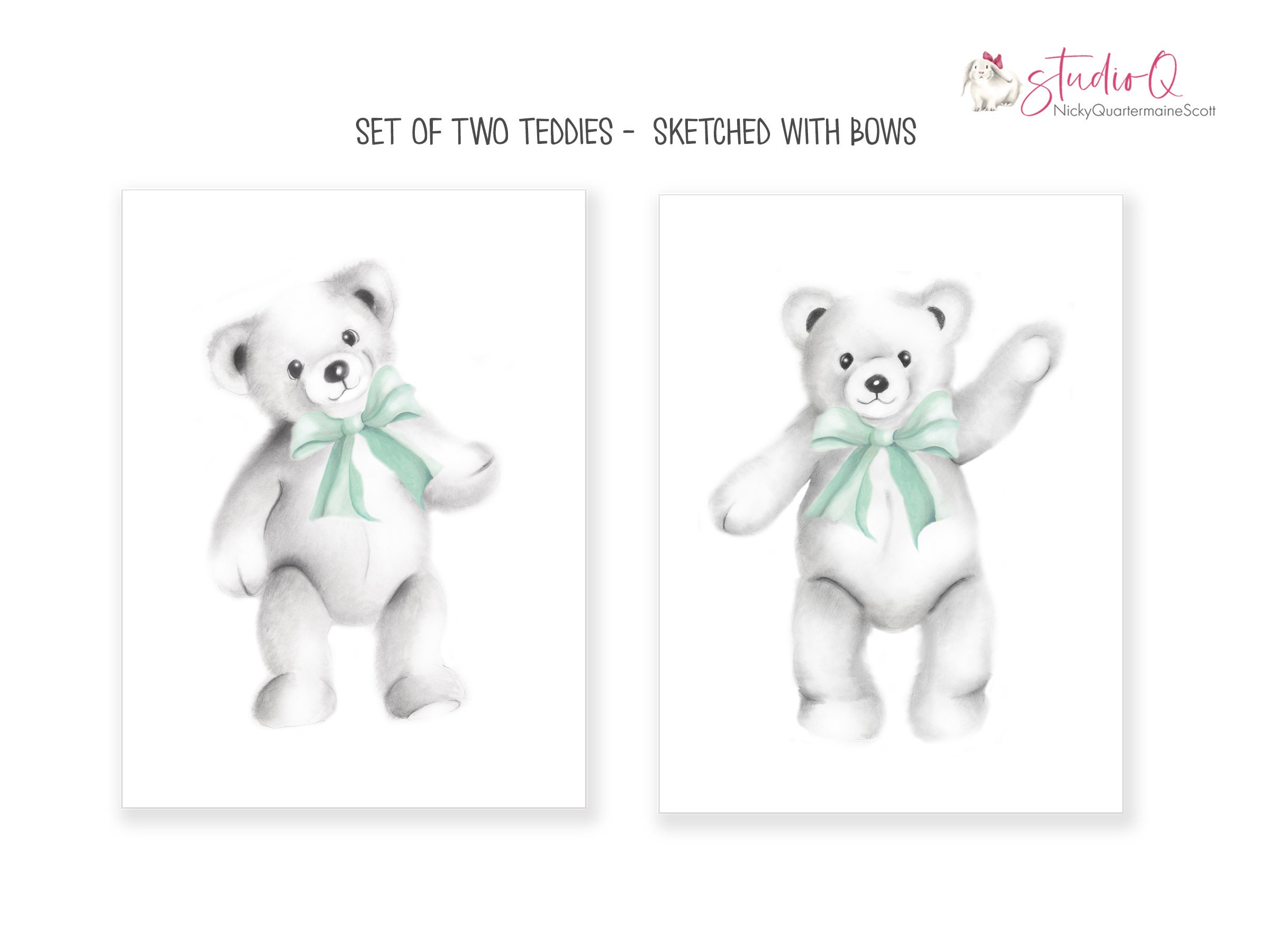 Two Teddy Bears Together Drawings