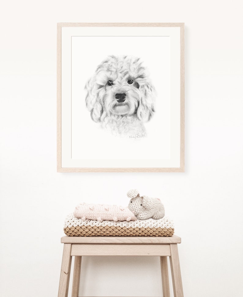 Cavapoo Puppy Print Dog Pencil Sketch Wall Decor Gift for - Etsy