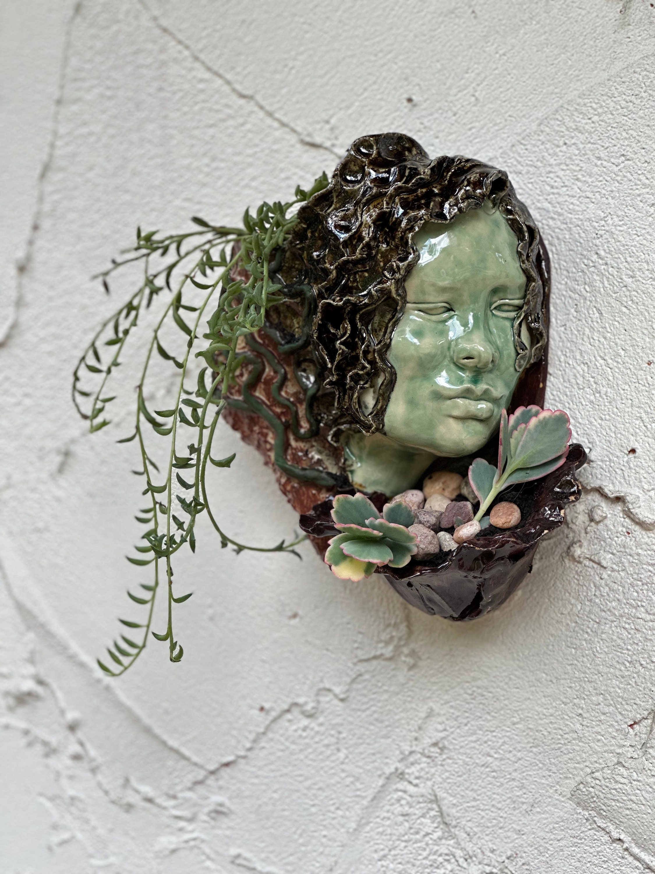 Sculptural Planter Unique Wall Hanging Planter One of a Kind Hand ...