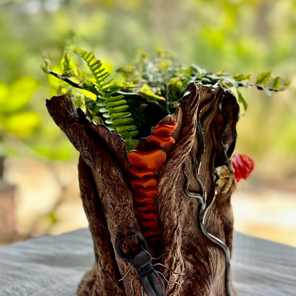 Log Vase - Etsy