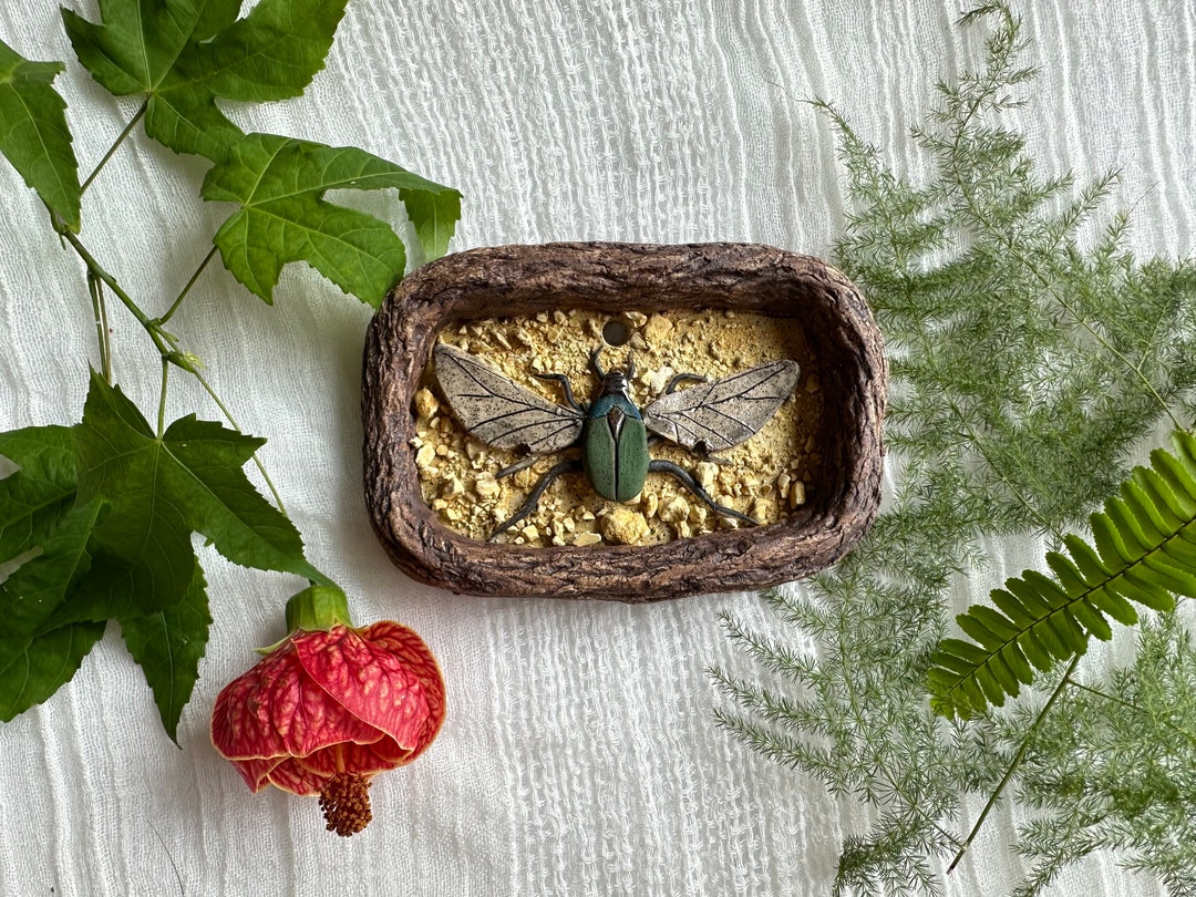 Scarab Wall Decor Original Ceramic Wall Art Hand Sculpted One of a Kind ...