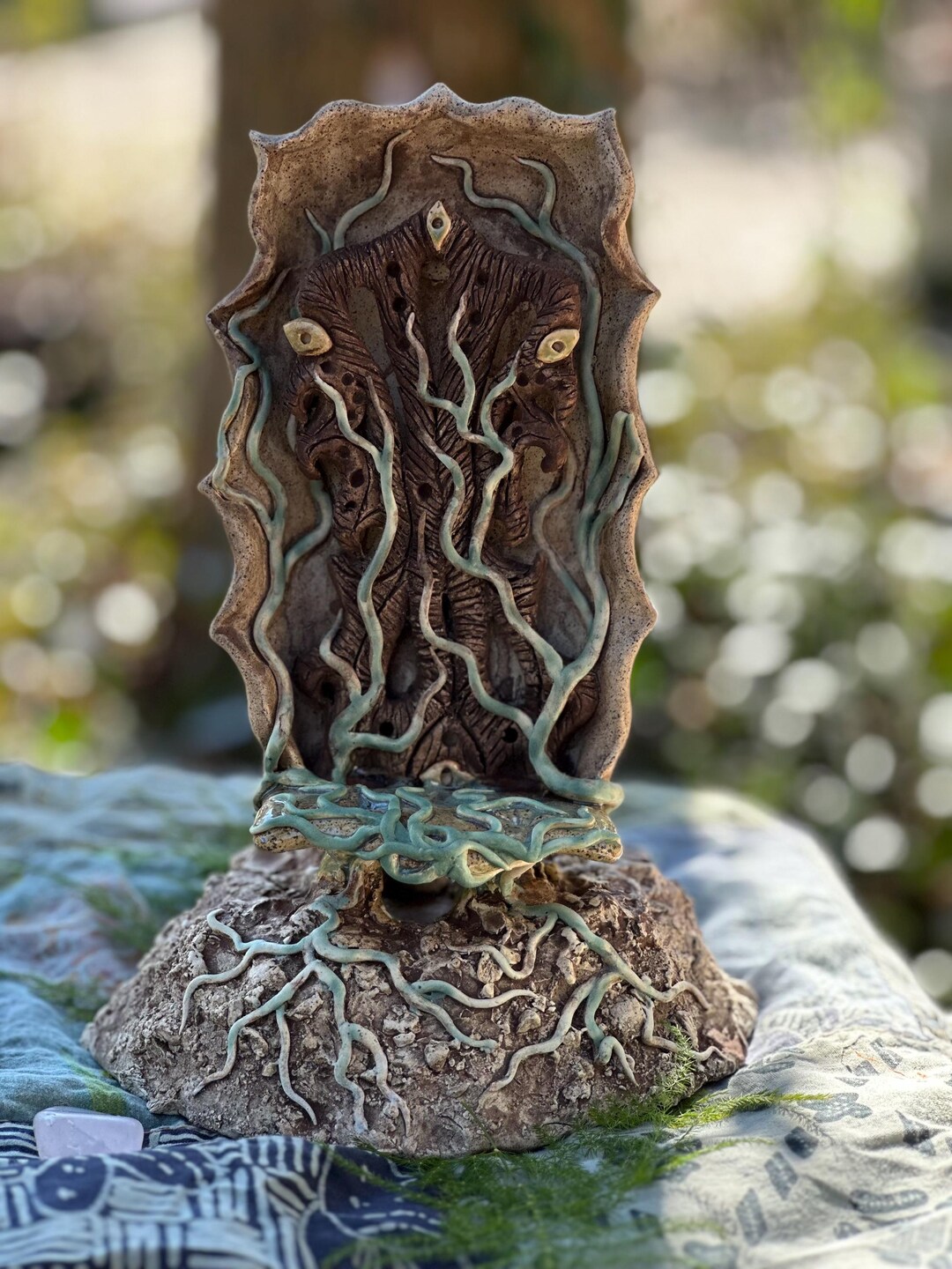 Unique Hand Sculpted Ceramic Cottagecore Forest Chair One of a Kind ...