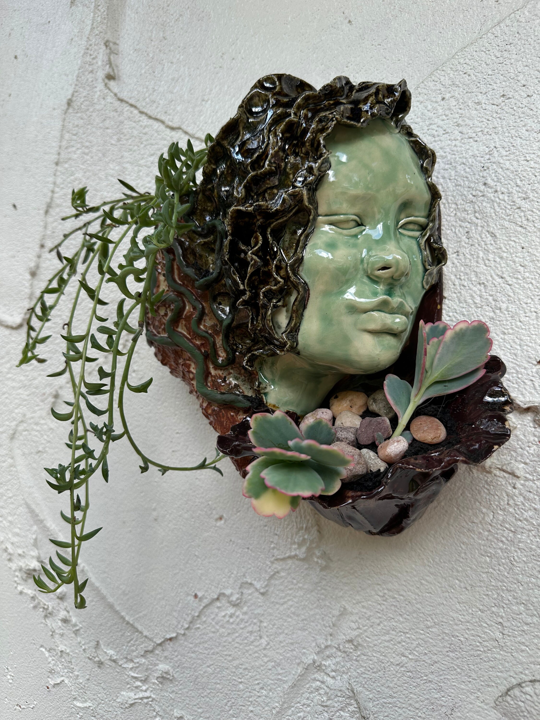 Sculptural Planter Unique Wall Hanging Planter One of a Kind Hand ...