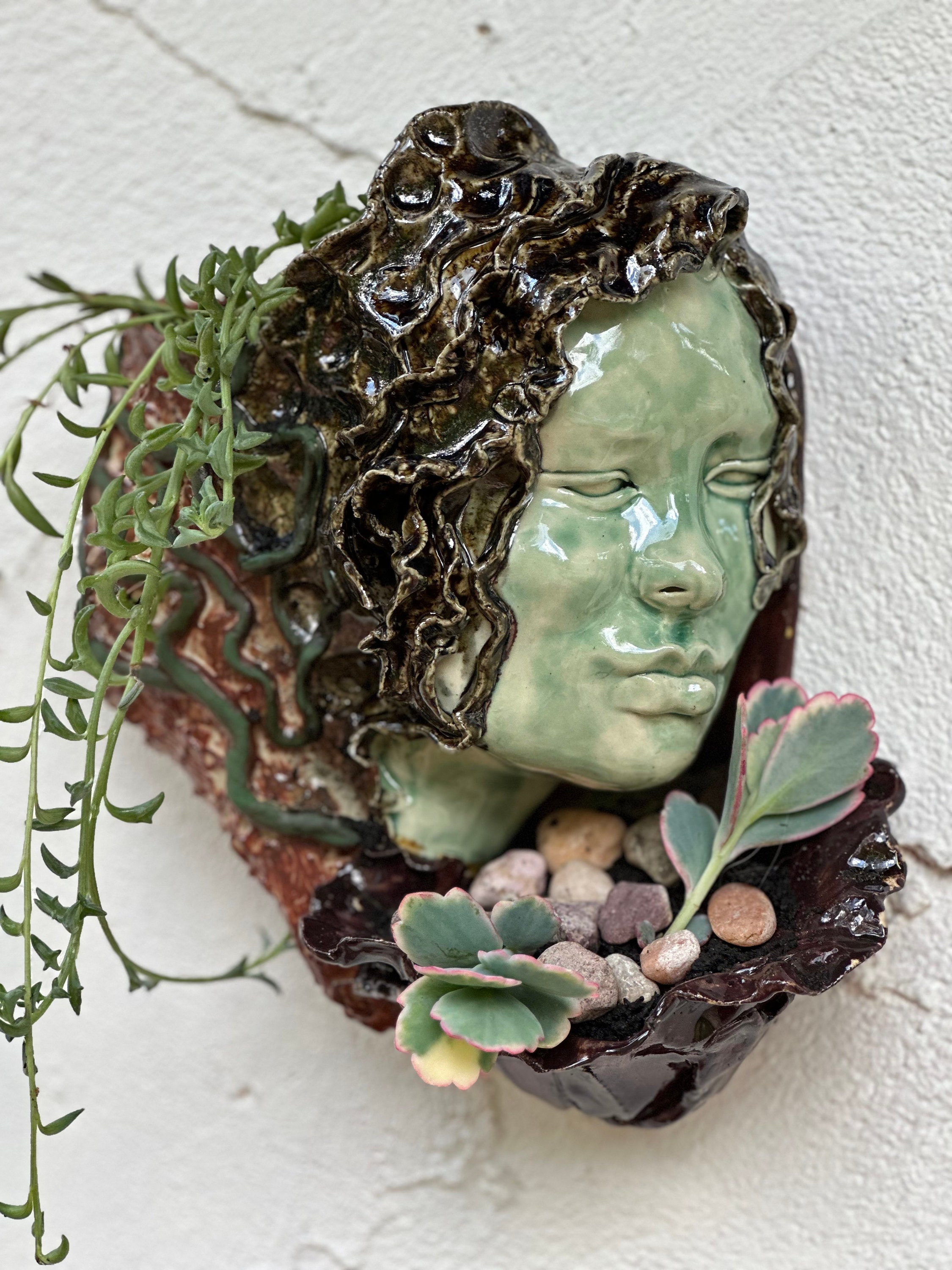 Sculptural Planter Unique Wall Hanging Planter One of a Kind Hand ...