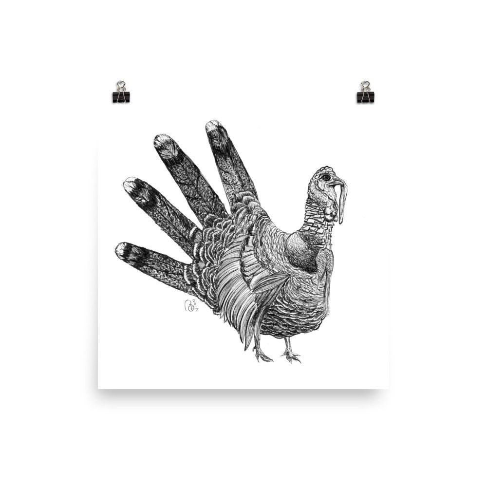 Hand Turkey Art Print Wall Art Poster Print - Etsy
