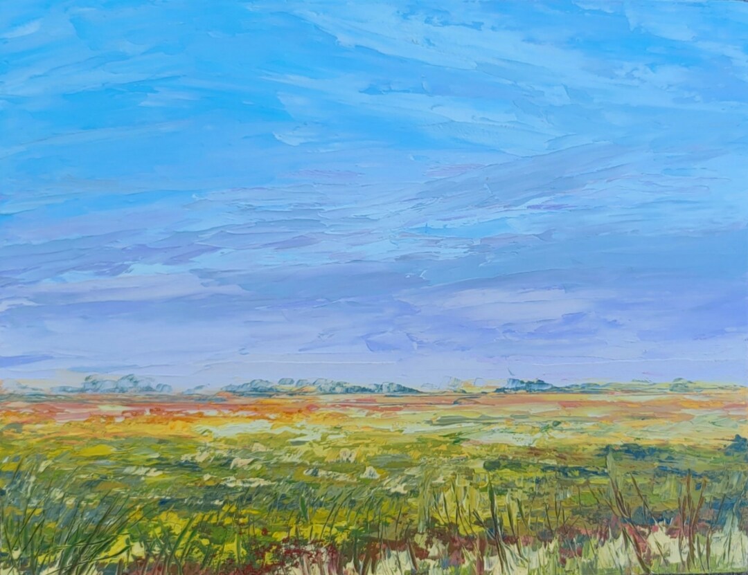 Windswept Prairie - Oil Painting - Palette Knife - Impressionist ...
