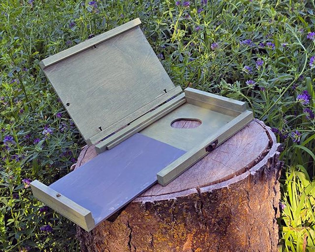 Design Upgrade - LEFT HANDED Compact Handmade Pochade Box for Plein Air ...