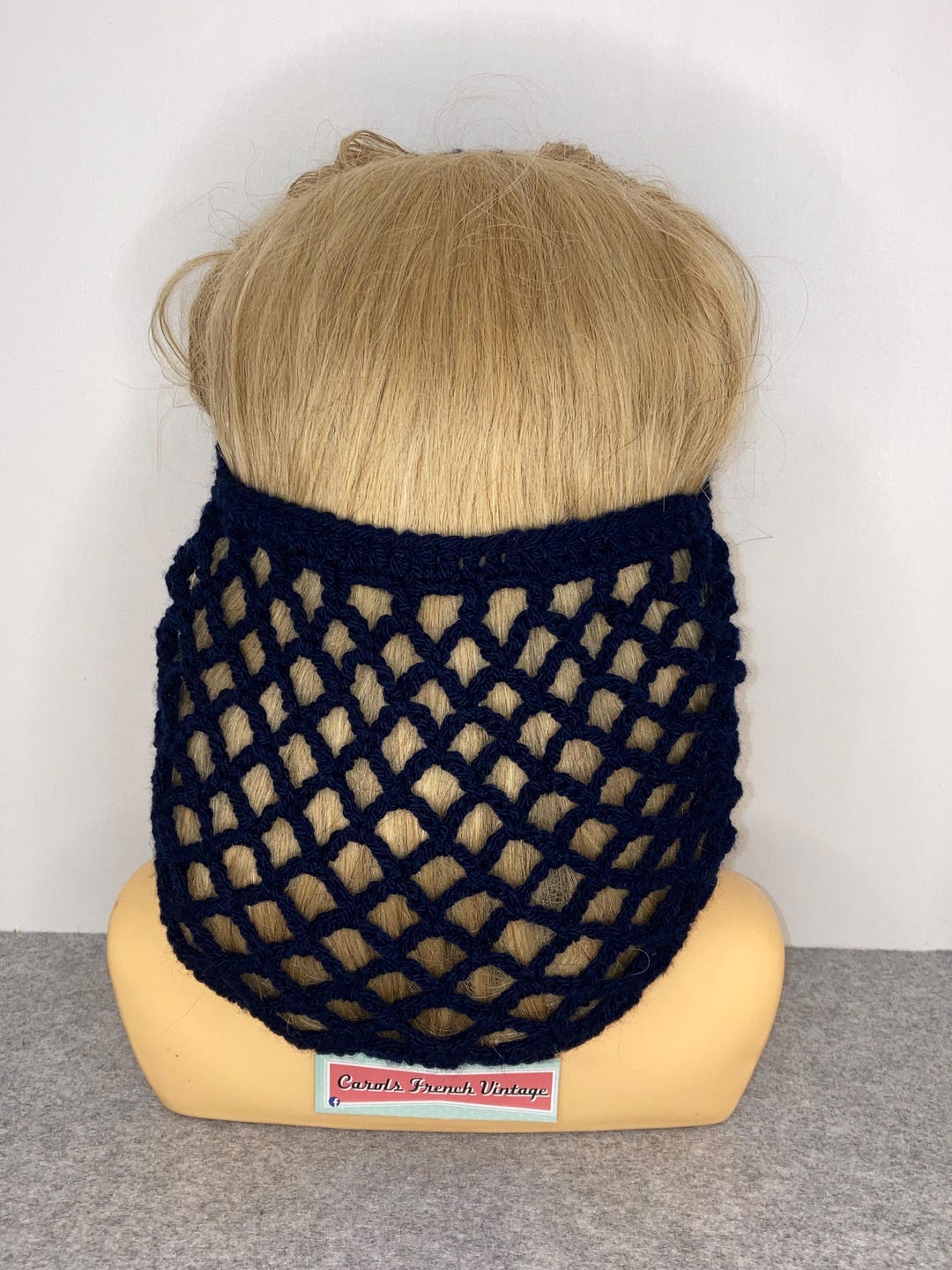 Handmade Crochet Half Snood in Navy Blue. - Etsy