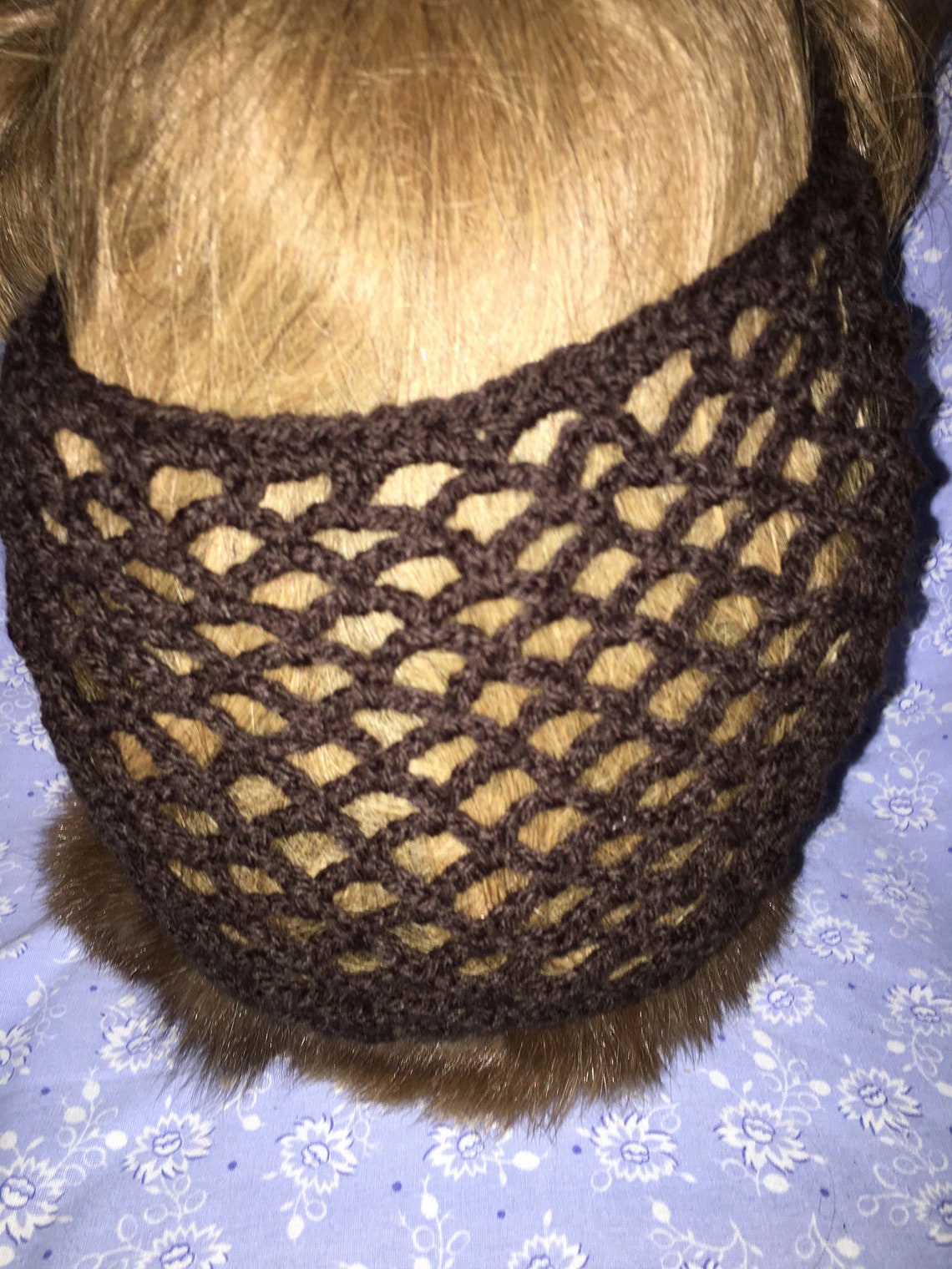 Handmade crochet half snood in Brown. | Etsy