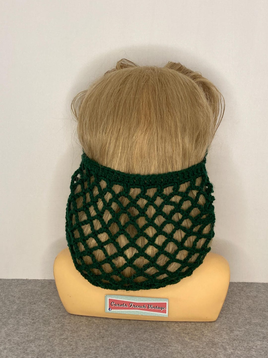 Handmade Crochet Half Snood in Dark Green.(shade May Slightly Differ ...