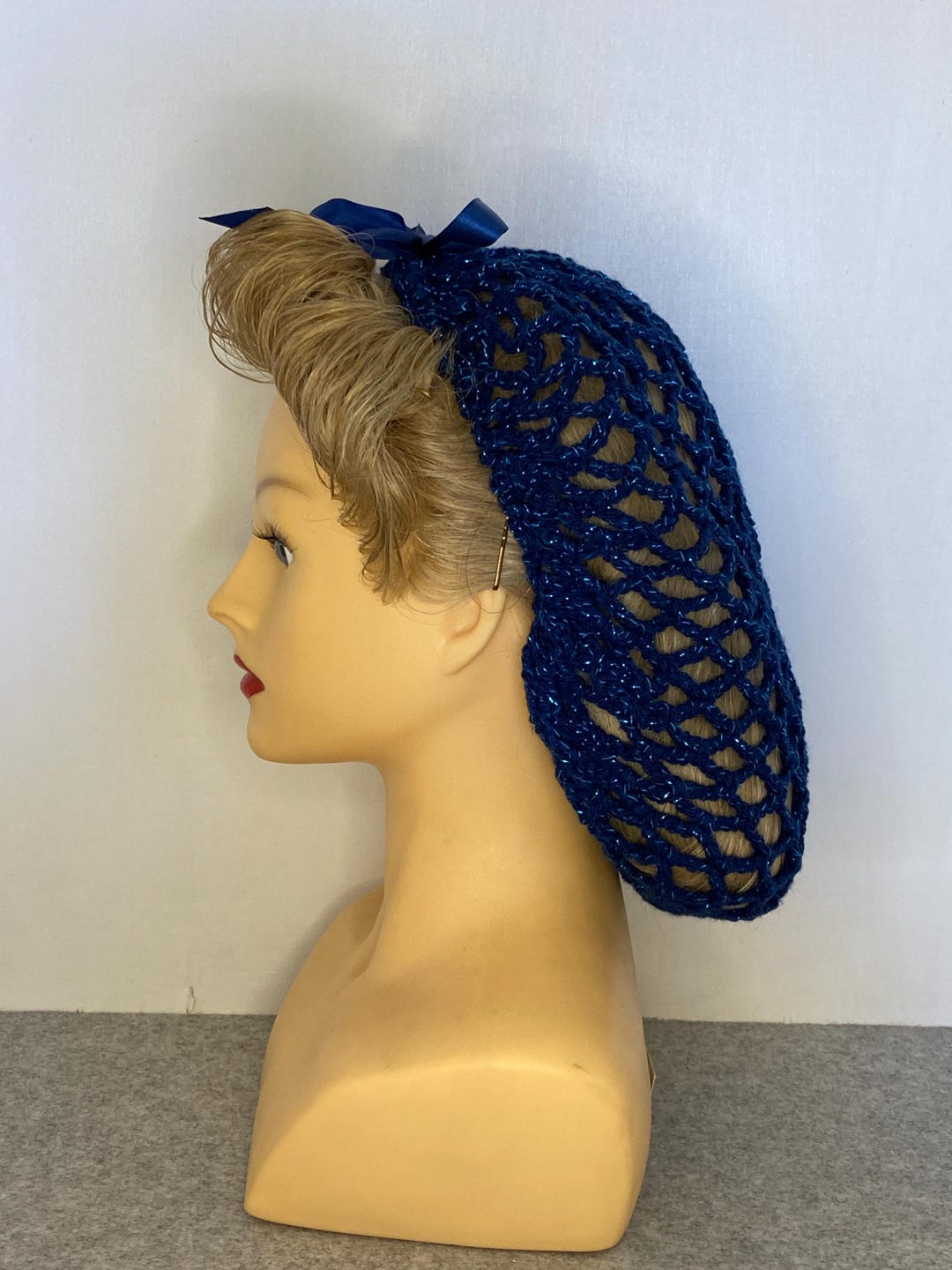 SPARKLE ALERT ! Thicker Handmade Crochet Snood/hairnet/filet à Cheveux ...