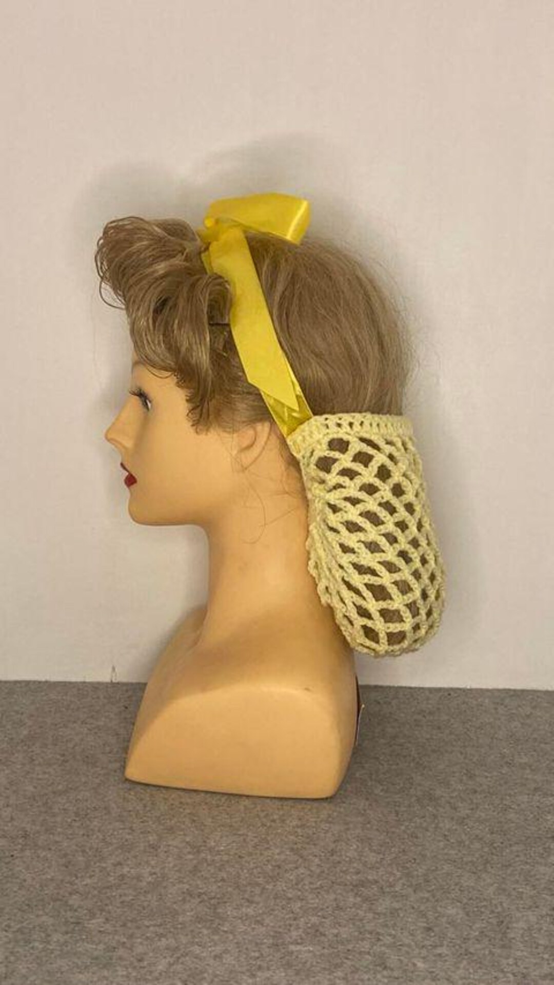 Handmade Crochet Half Snood With Ribbon in Lemon. - Etsy