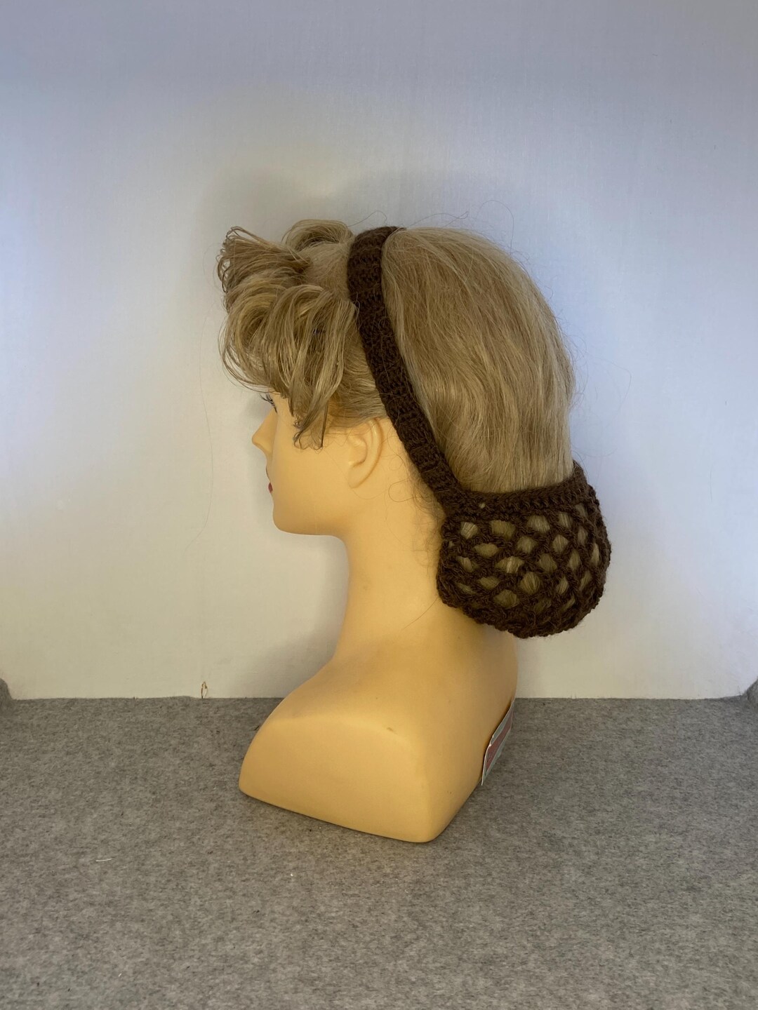 Shorter Hair Quarter Snood in Brown. - Etsy