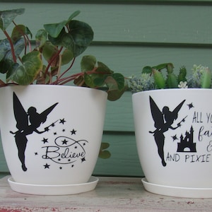 Tinkerbell Flower Pot Planters - Etsy