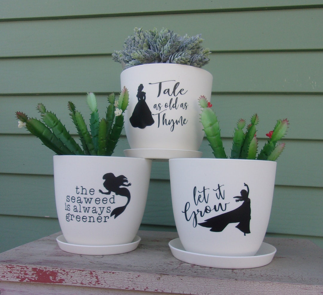Disney Princess Inspired Plant Pots - Etsy