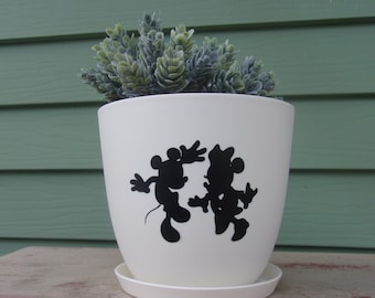 Mickey and Minnie Mouse Planter Pot - Etsy