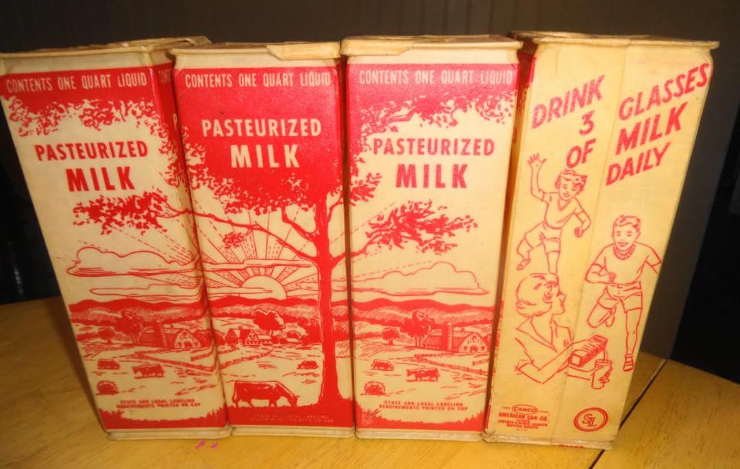 1950s WAXED PAPER MILK Containers - Flat Top - Nice! - Etsy