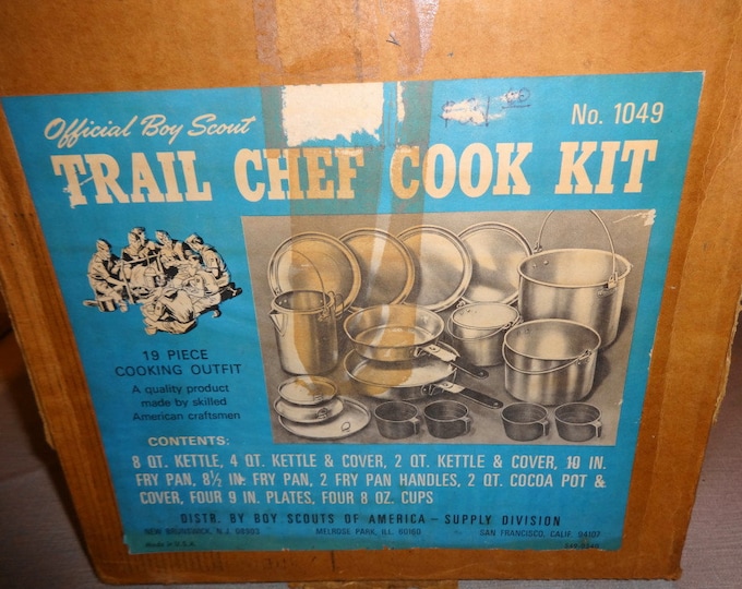 1960s Boy Scouts Official Trail Chef Cook Kit - No. 1049. New in the ...