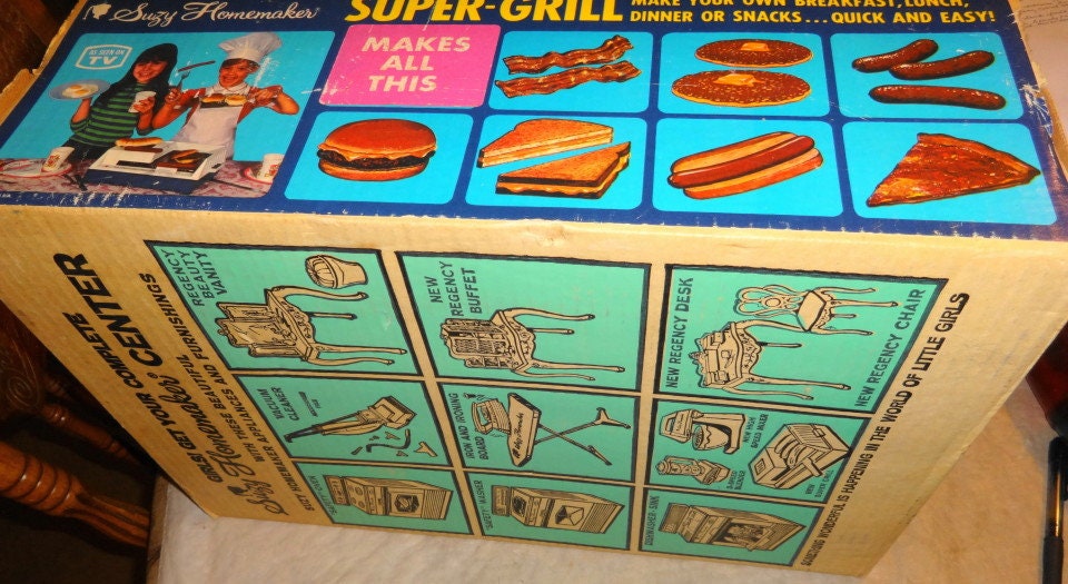 1960s Suzy Homemaker Grill BOX ONLY. Very Nice Box. Opened on End, the ...