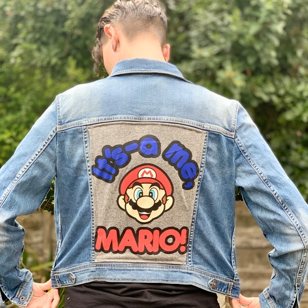 Super Mario Peach Denim Jacket - Etsy