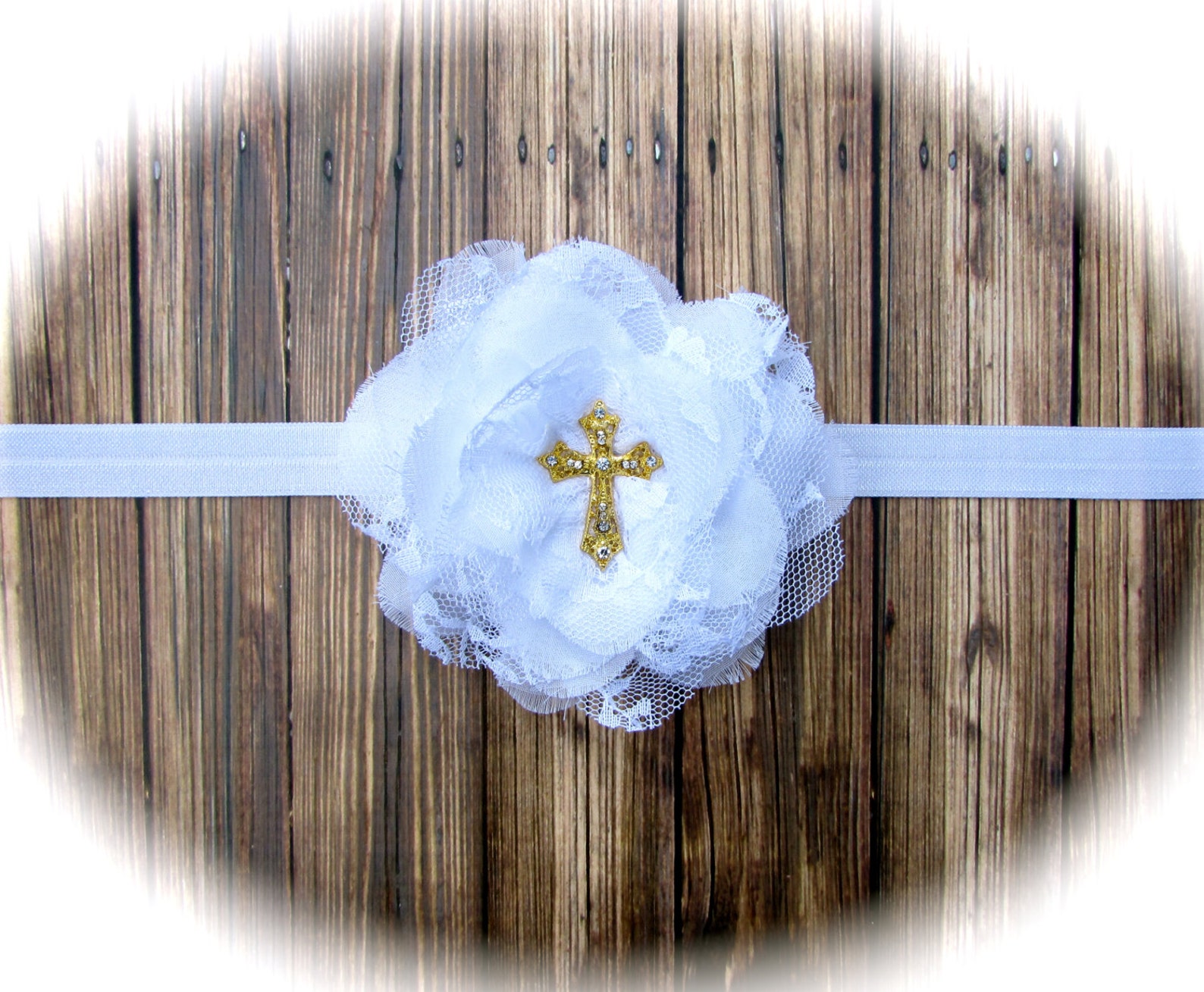 Cross Headband Gold Cross Headband Baptism Headband - Etsy