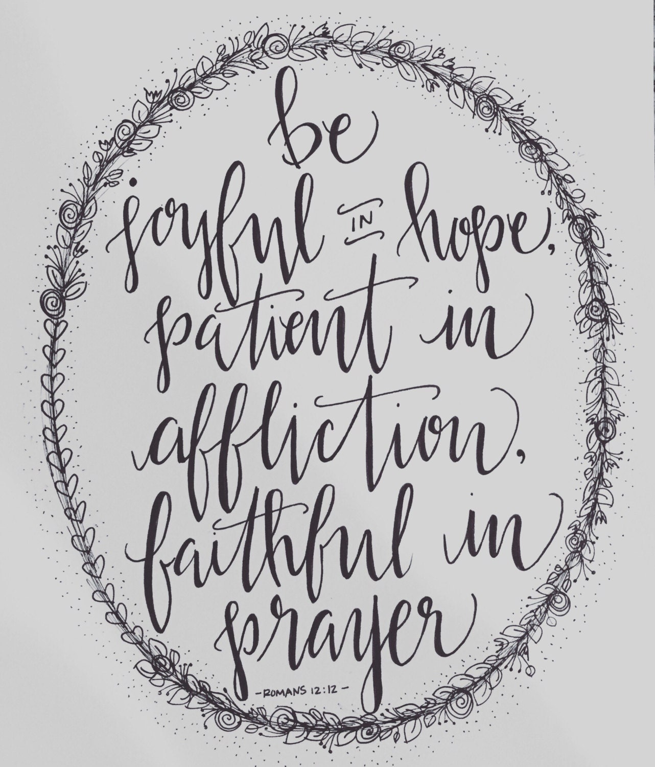 Hand Lettered Bible Verse 8x10 Print - Etsy