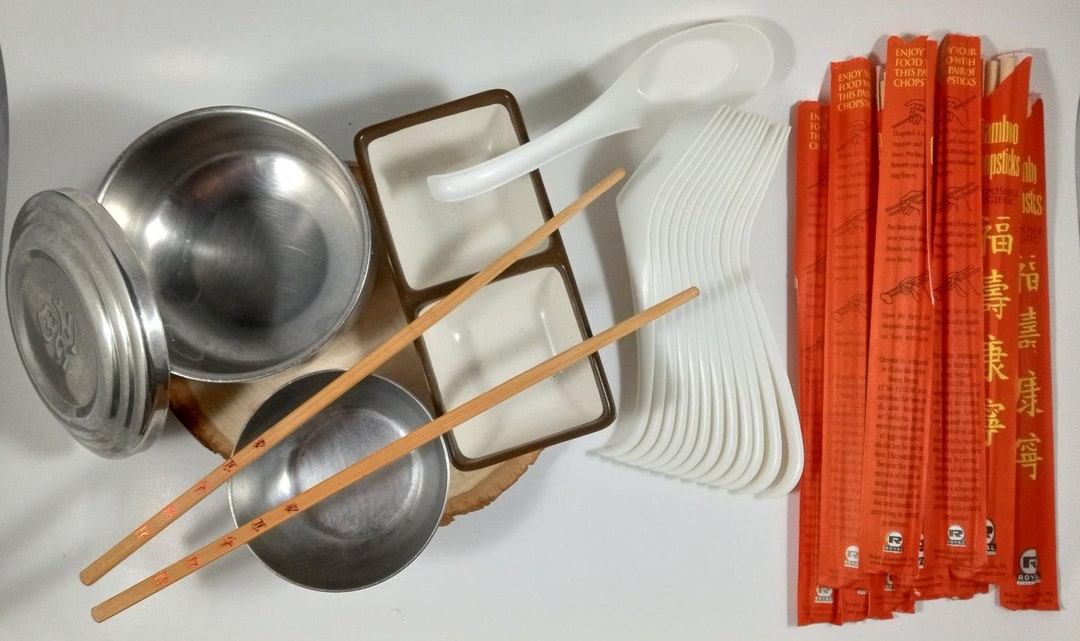 SS Rice Bowl/lid, Melamine Condiment Bowl, SS Condiment Bowl, 12 Pairs ...