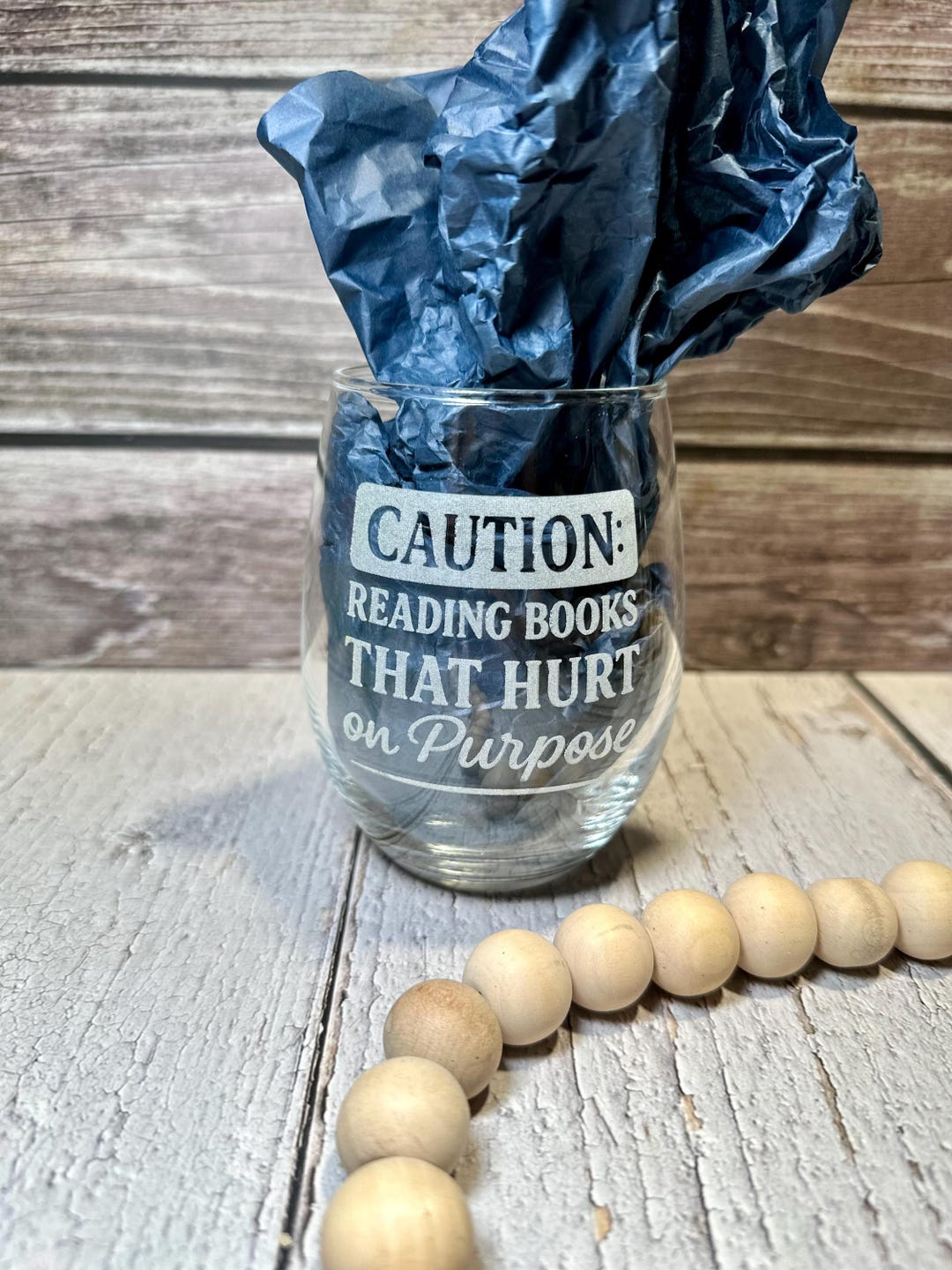 Caution: Reading Books That Hurt on Purpose Wine Glass | Book Lover ...