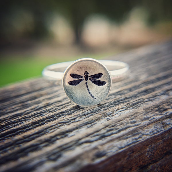 Silver Dragonfly Ring - Etsy