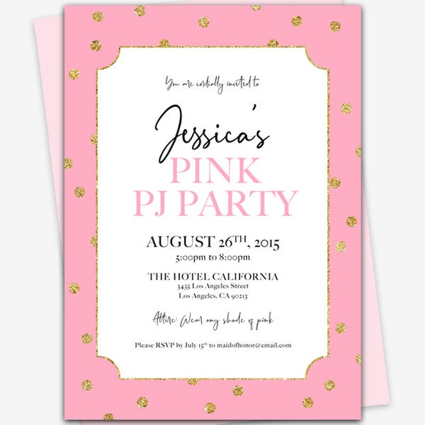 Victoria Secret Pink Party Invitations - Etsy