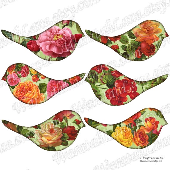Printable Gift Tags Printable Tags Bird Tags Flower Tags Roses - Etsy ...