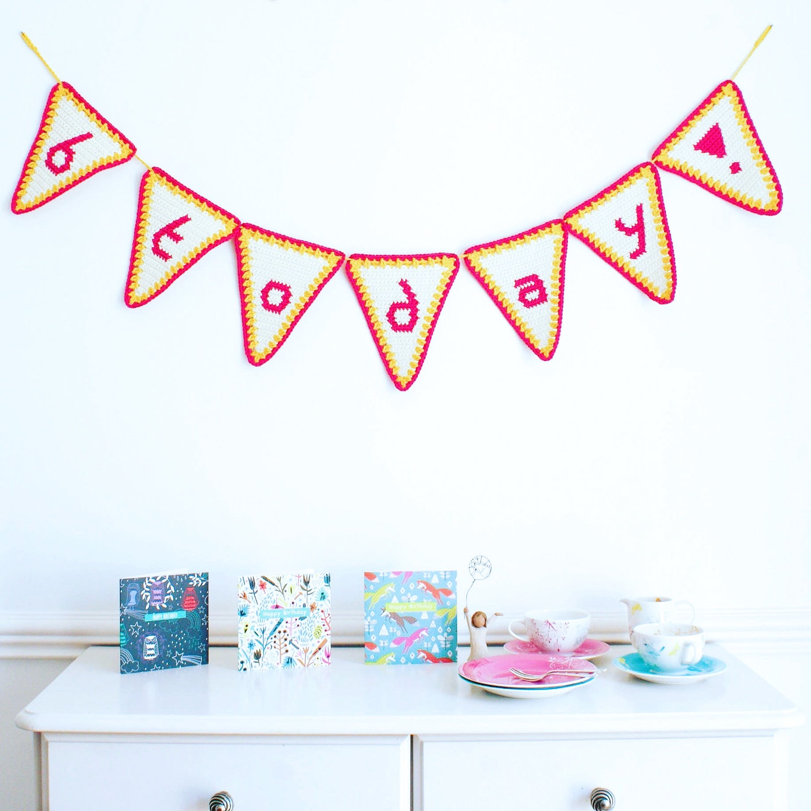 Crochet Birthday Banner Pattern Age Banner Party Banner Birthday ...
