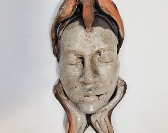 Raku Pottery Mask | Etsy
