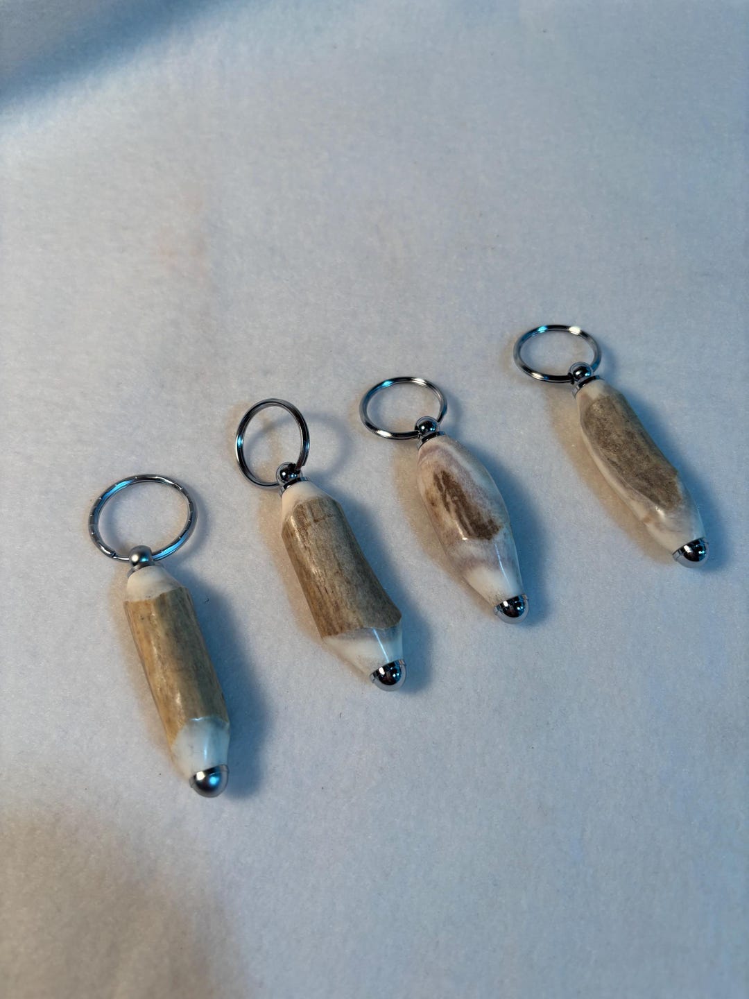 Turnings: Hand Turned Deer Antler Key Chains. - Etsy
