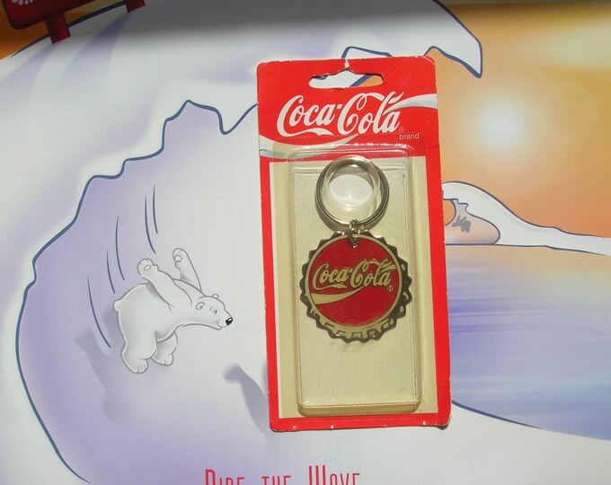 Coca Cola Key Chain / Coke Bottle Cap Key Chain / 1995 New Sealed in ...