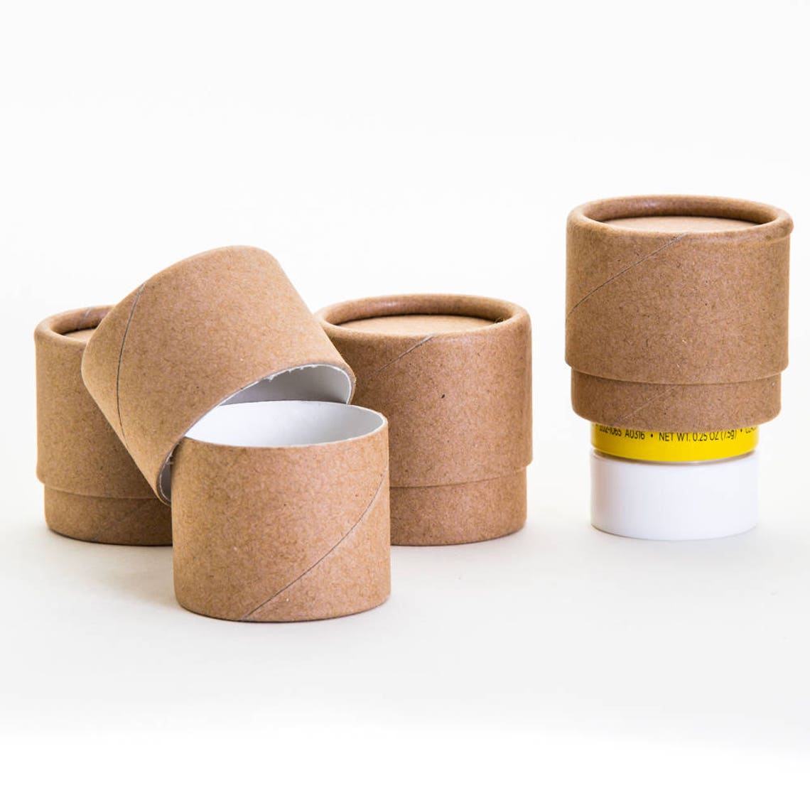 Eco Friendly 40 ML - 100 PACK Lip Balm Jar - Kraft Cardboard 100% ...