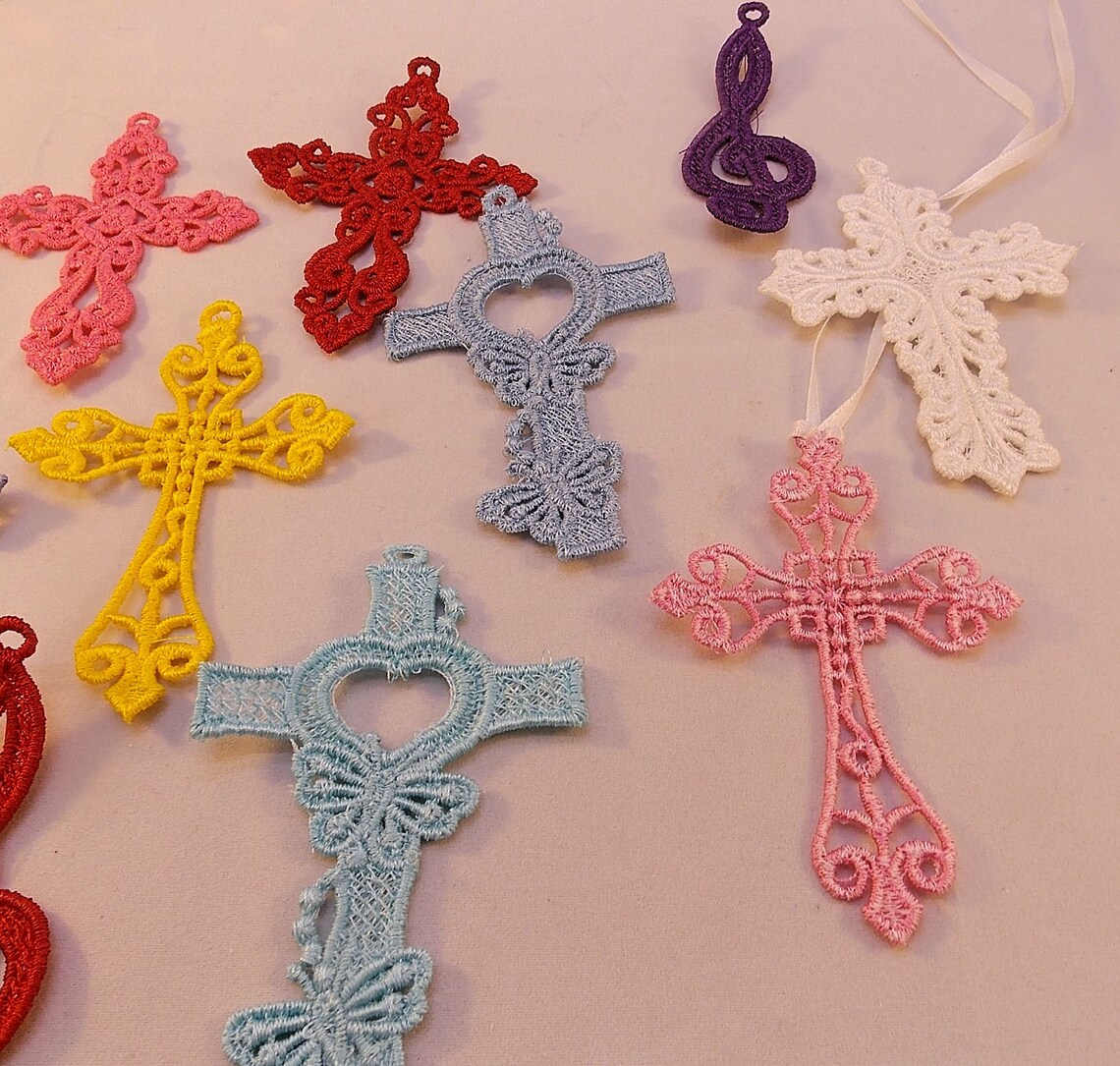 FSL Cross Bookmark // Embroidered Bookmark, Butterfly Bookmark - Etsy