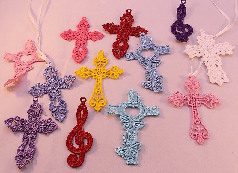 FSL Cross Bookmark // Embroidered Bookmark, Butterfly Bookmark - Etsy