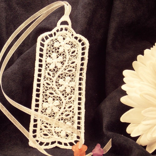FSL Rose Bookmarks Free Standing Lace Machine Embroidery - Etsy