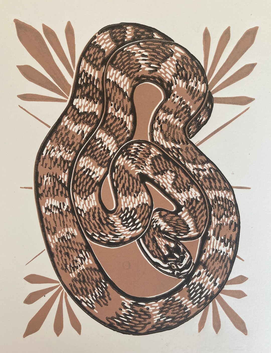 Eastern Milk Snake Reduction Print - Etsy