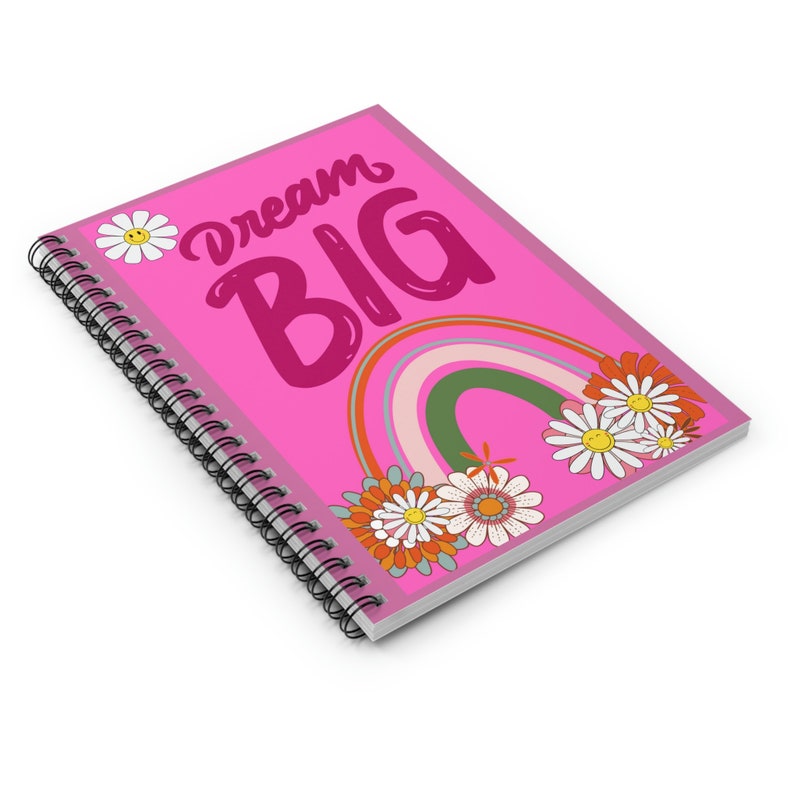Dream BIG! Spiral Notebook: Floral Rainbow Journal for Her - Etsy