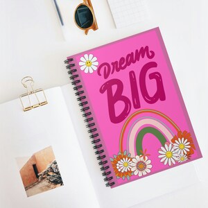 Dream BIG! Spiral Notebook: Floral Rainbow Journal for Her - Etsy