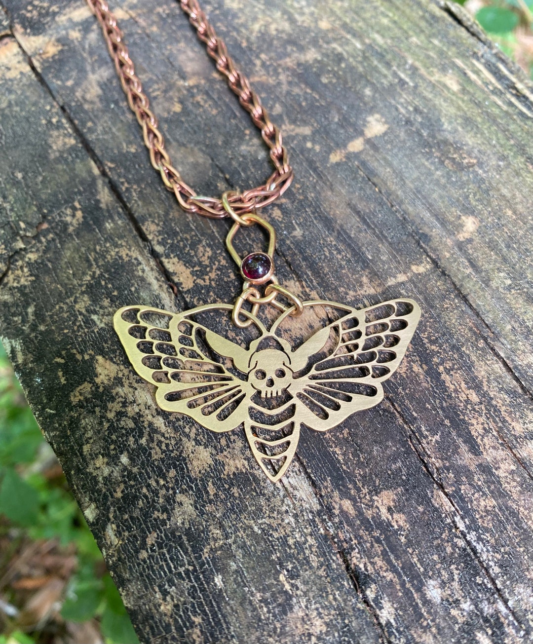 Deaths-head Hawk Moth Necklace Hand Fabricated Death Head - Etsy