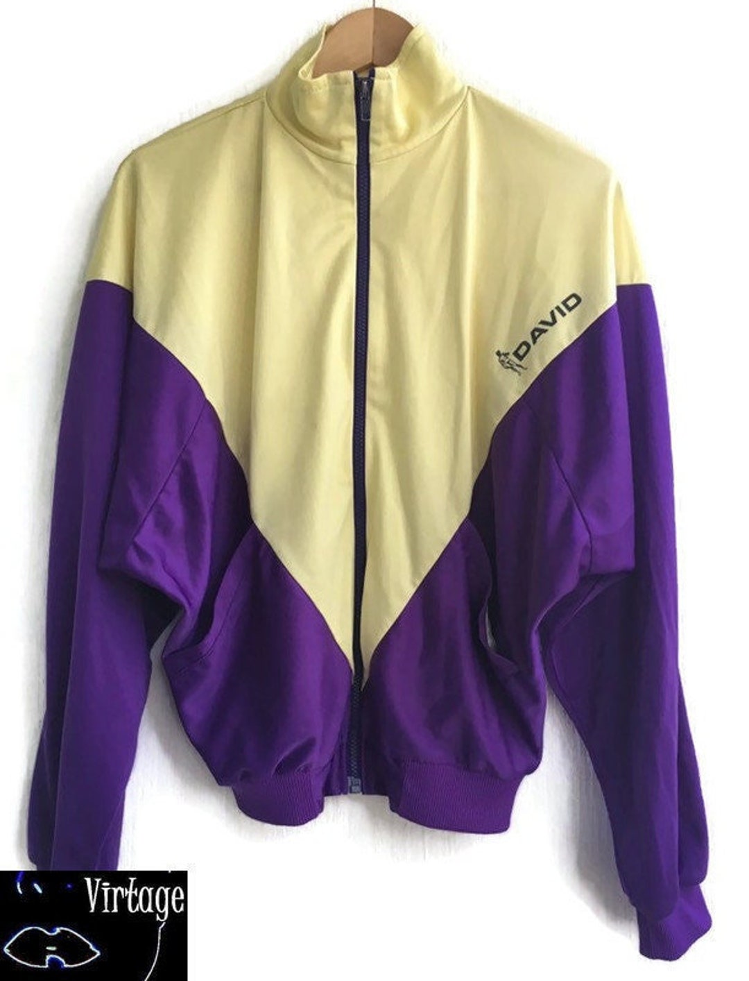 90s Track Jacket David Zip up Size Xs S Short Cut - Etsy