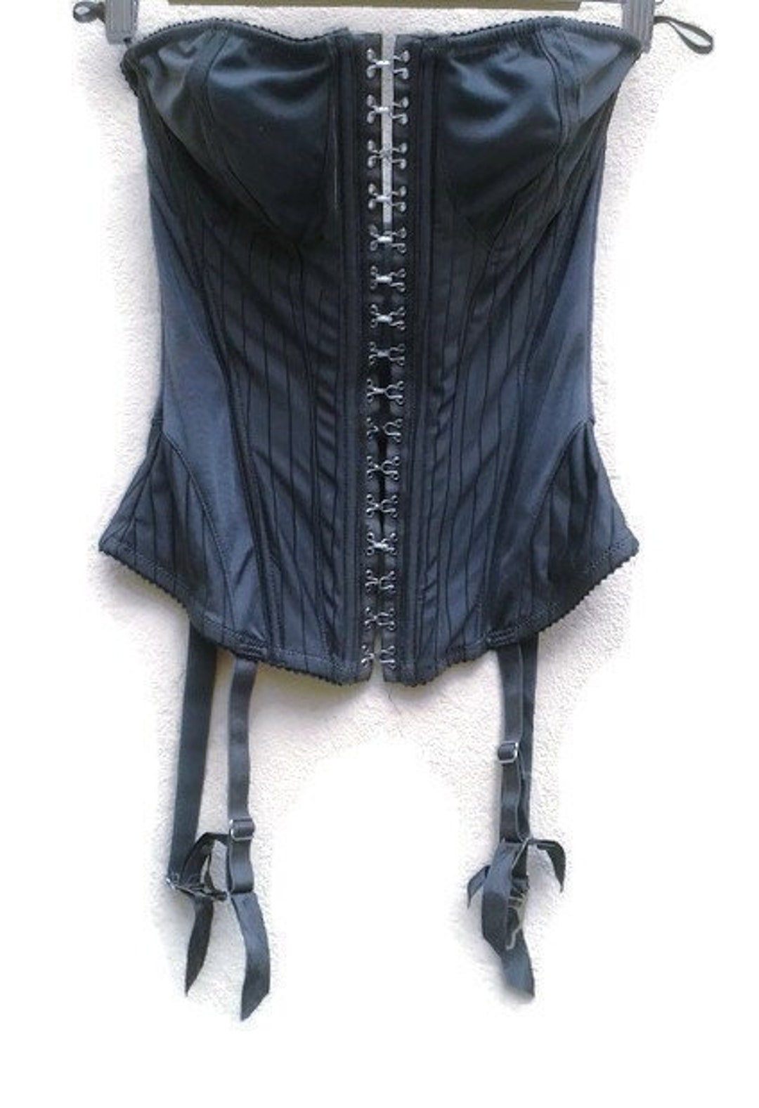 CORSET Grey Hooks front Corset cyberpunk moderno minimalista rave Women ...