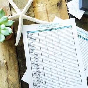 Craft Fair Checklist . Printable Digital Download . Market Fair Prep ...